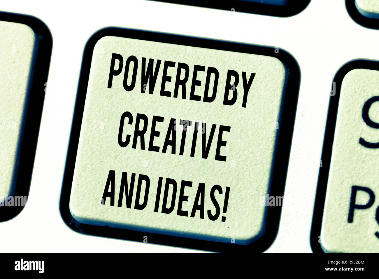 Text sign showing Powered By Creative And Ideas. Conceptual photo ...