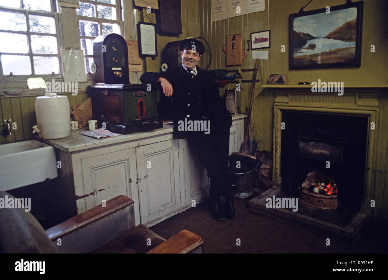 British Rail Station master in Glenfinnan railway station, West ...