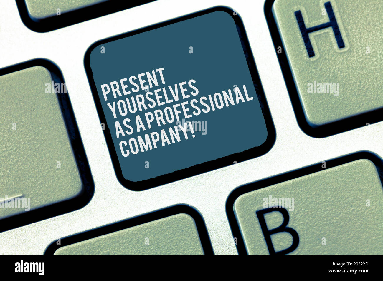 Word writing text Present Yourselves As A Professional Company ...