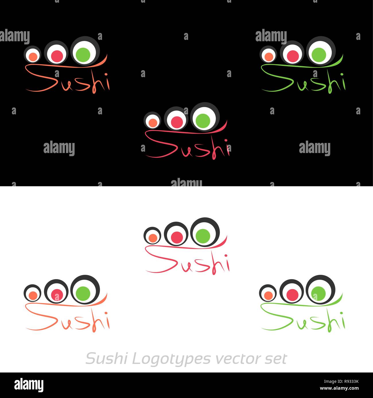 Sushi maki logotype for you bar and restaurant, creative asian logo ...