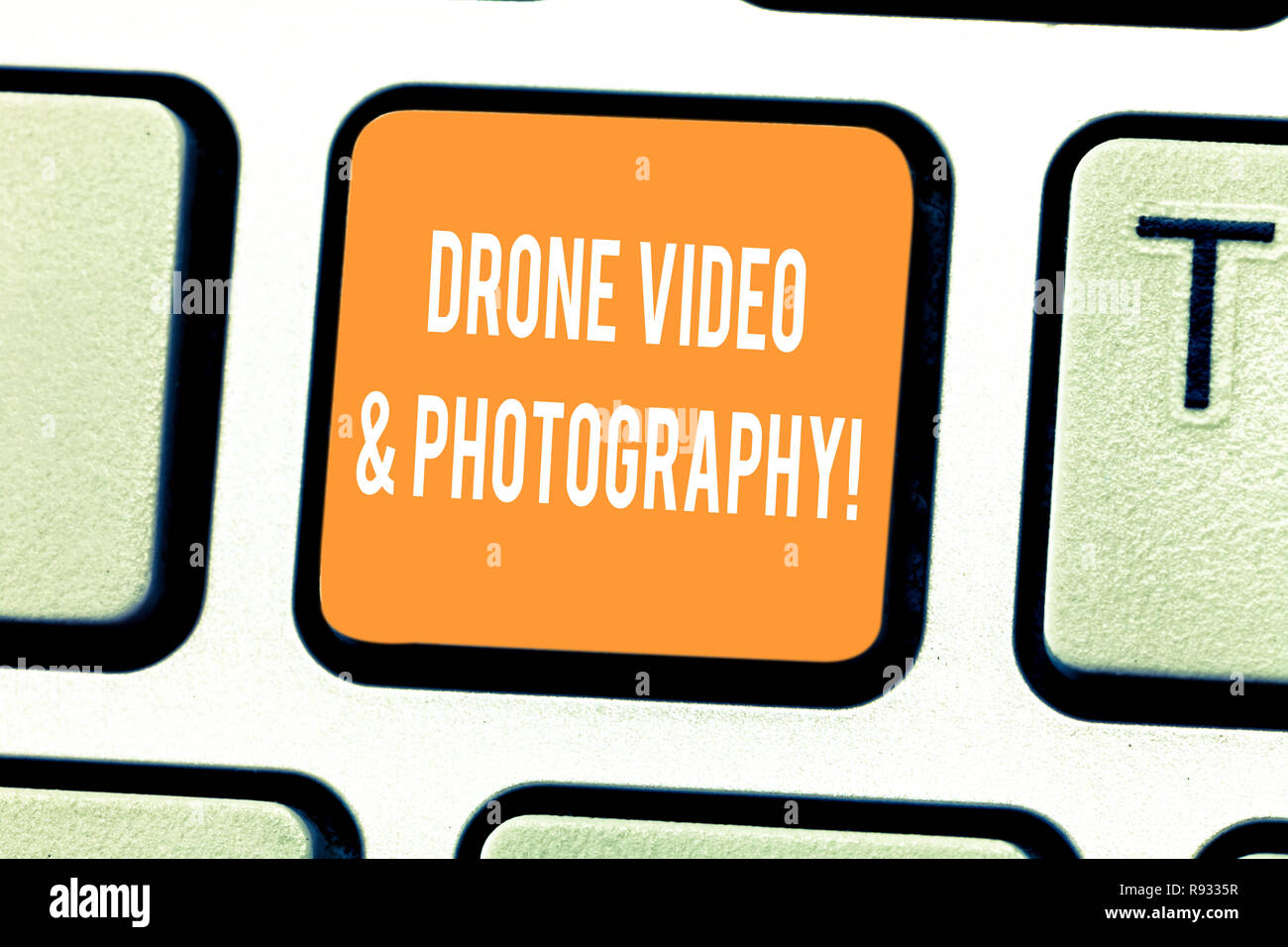 Handwriting text writing Drone Video And Photography. Concept meaning ...