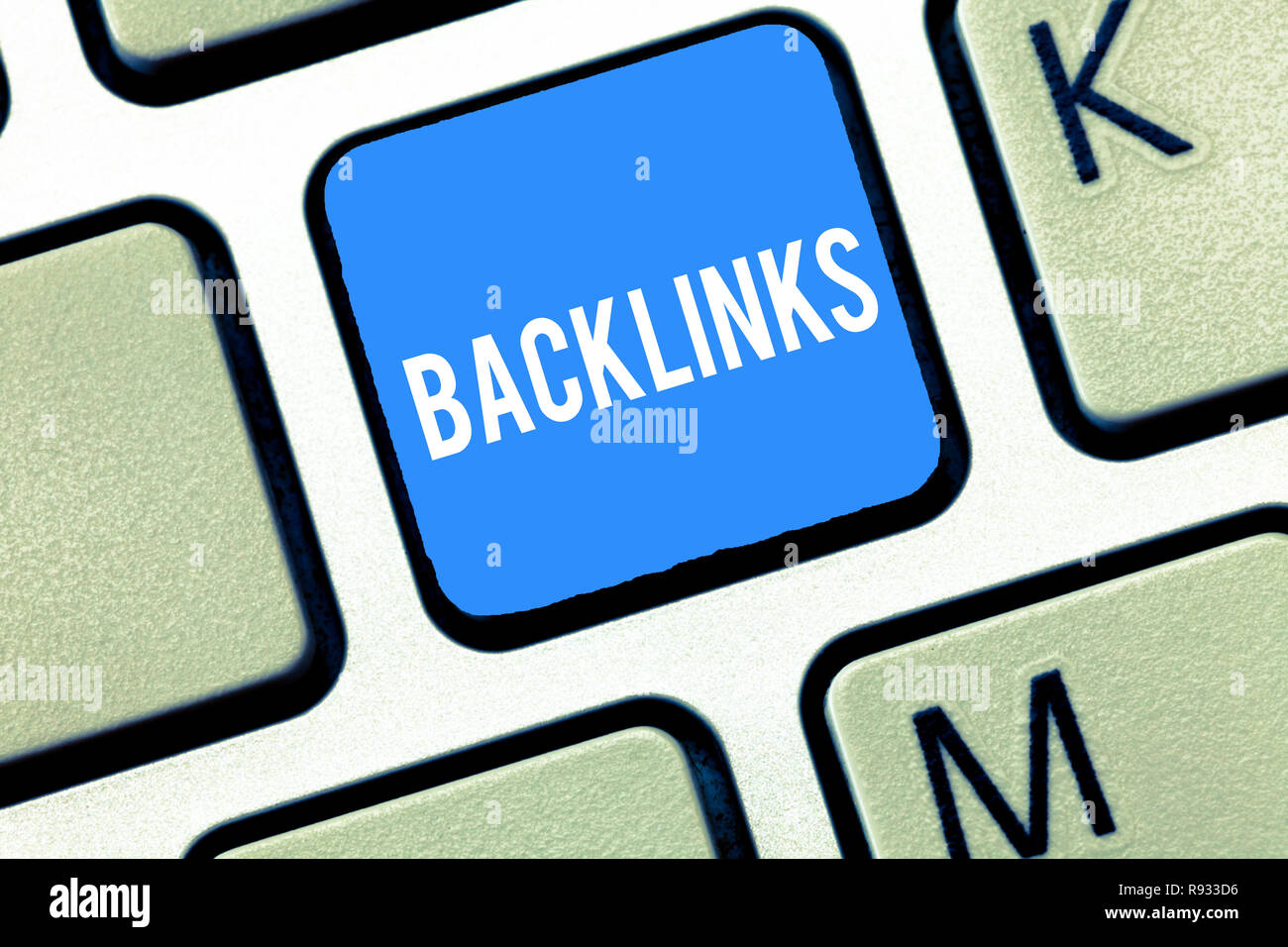 Handwriting text writing Backlinks. Concept meaning incoming hyperlink ...
