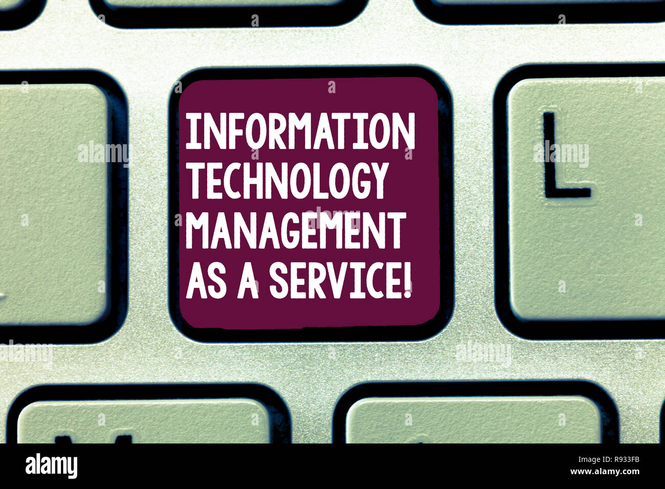 Text sign showing Information Technology Management As A Service ...