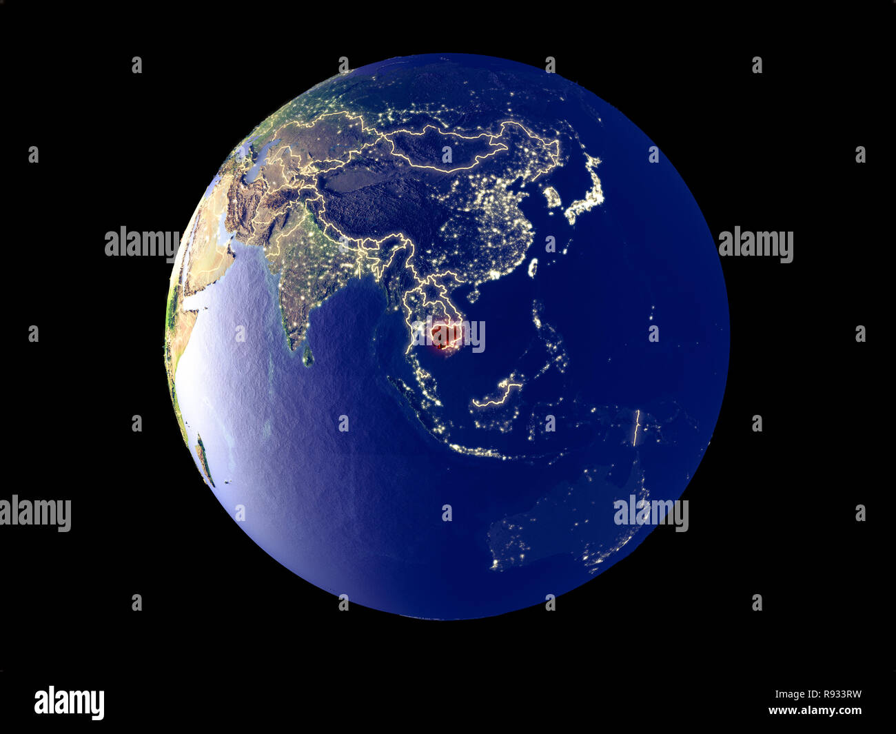 Cambodia on map asia asian cities hi-res stock photography and images ...