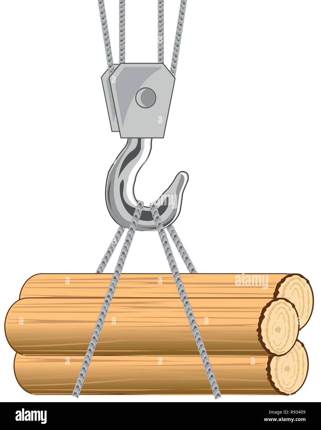 Log loading hook Stock Vector Images - Alamy