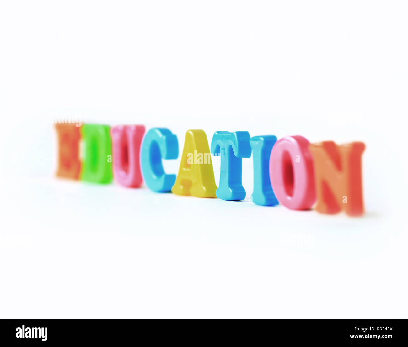 School supplies. The main word education Stock Photo - Alamy