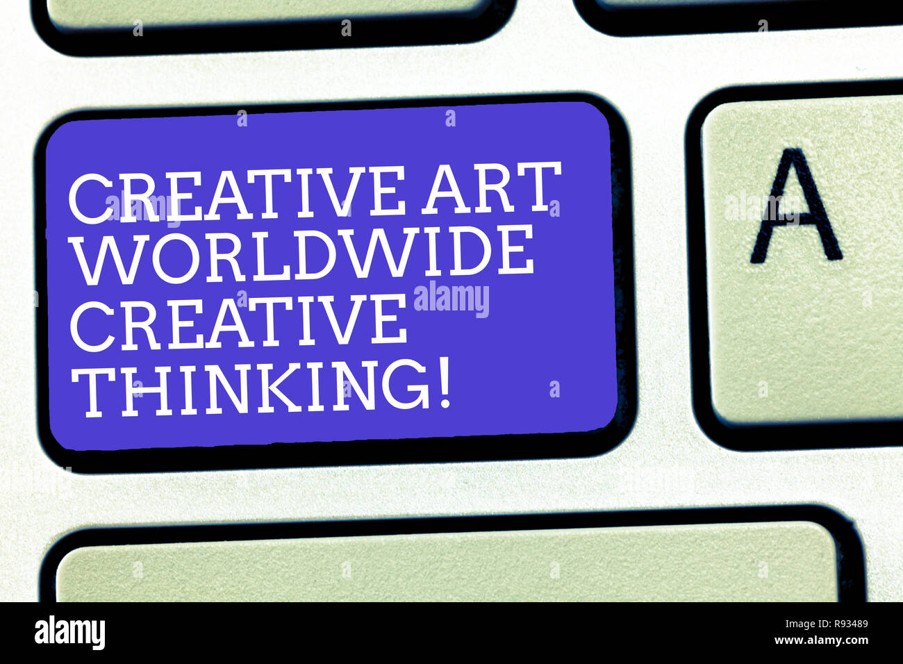 Text sign showing Creative Art Worldwide Creative Thinking. Conceptual ...