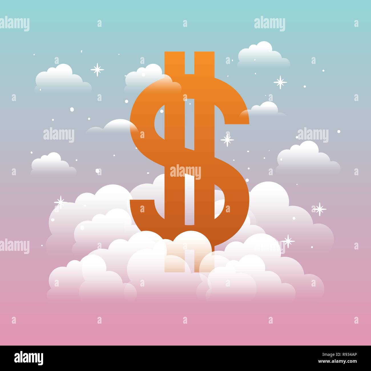 dollar symbol in the sky Stock Vector Image & Art - Alamy
