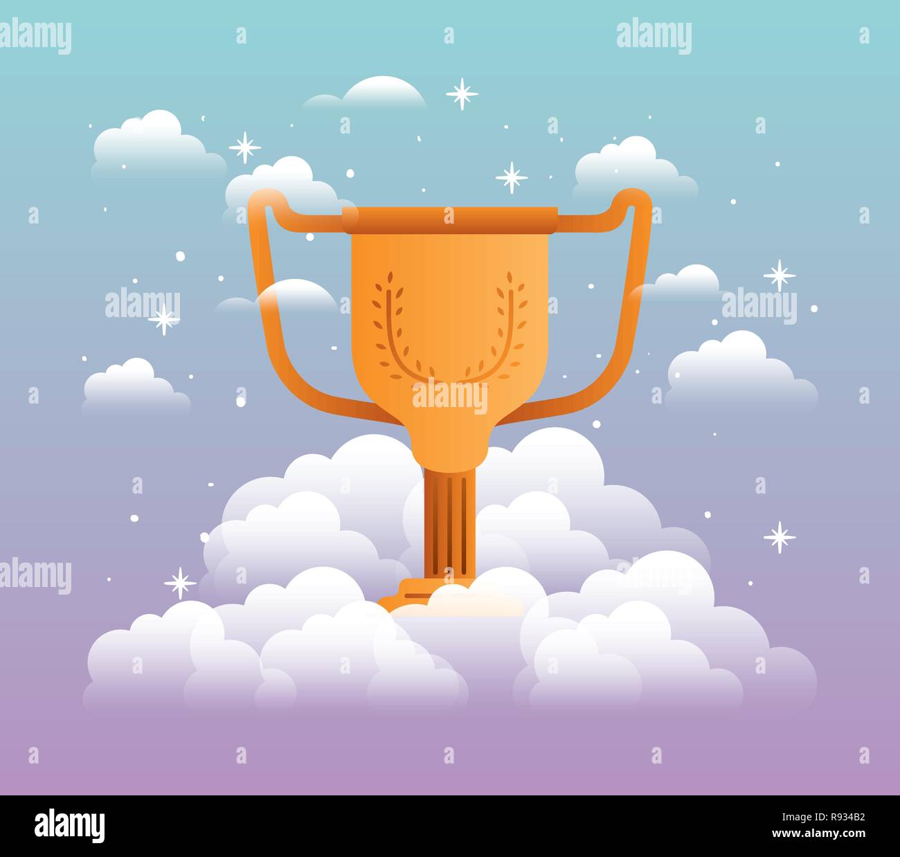 trophy cup with cloud Stock Vector Image & Art - Alamy