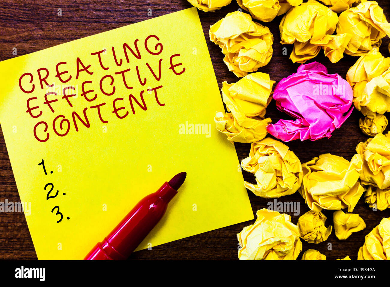 Word writing text Creating Effective Content. Business concept for ...
