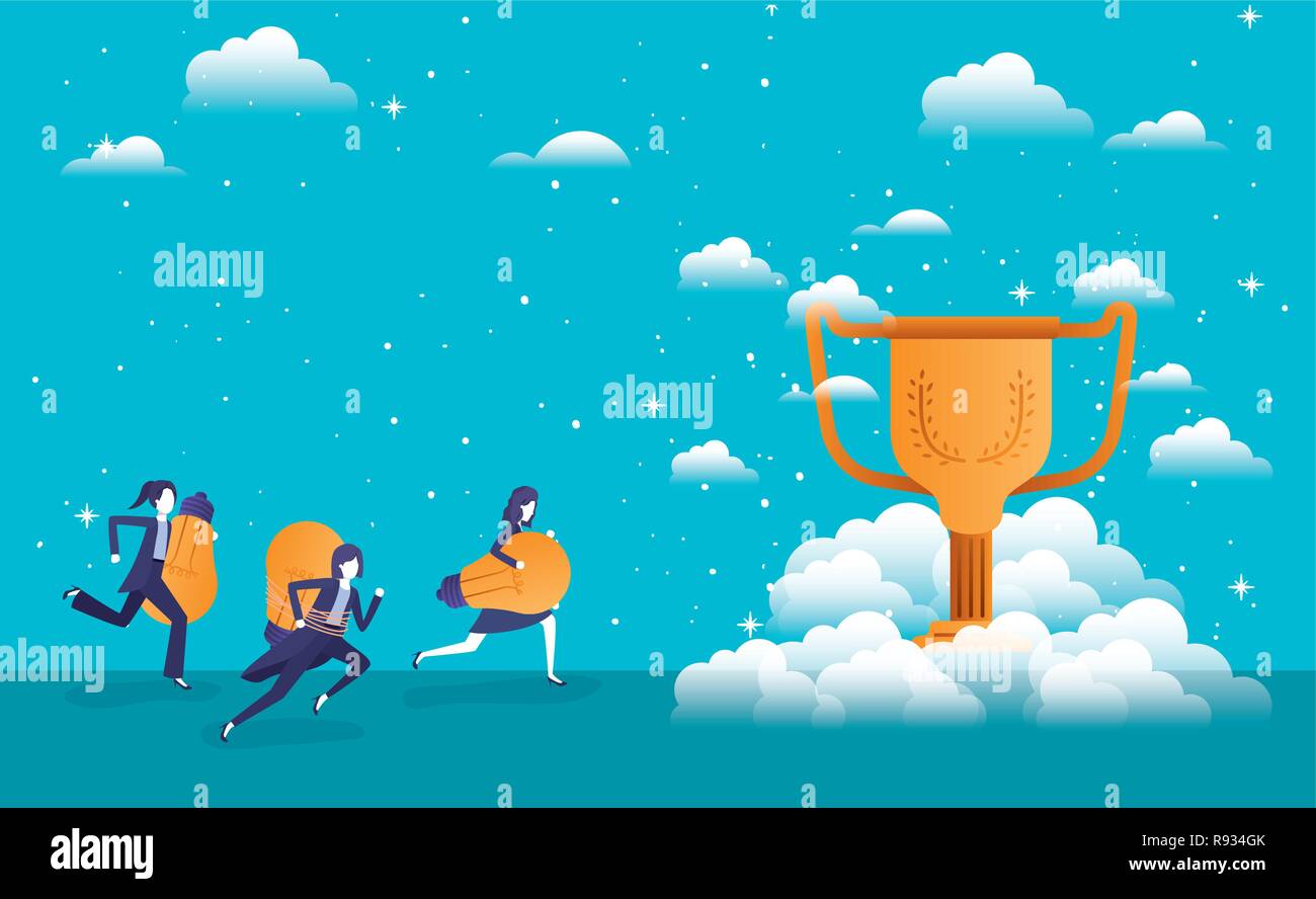 Flying trophy Stock Vector Images - Alamy