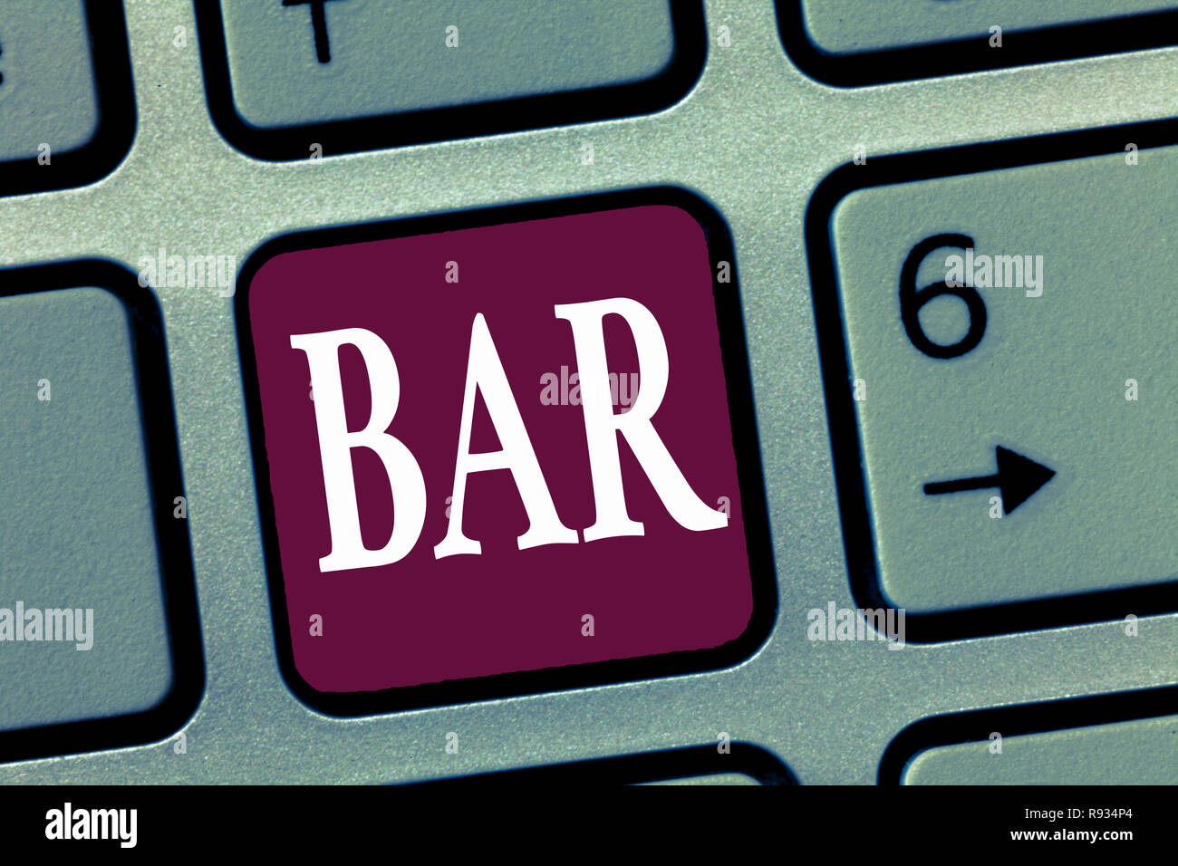 Word writing text Bar. Business concept for Restaurant cafe across ...