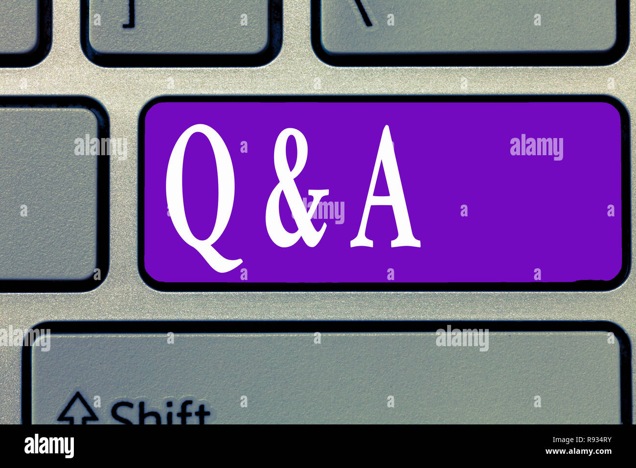 Word writing text Q and A. Business concept for Exchange of questions and answers between groups ...