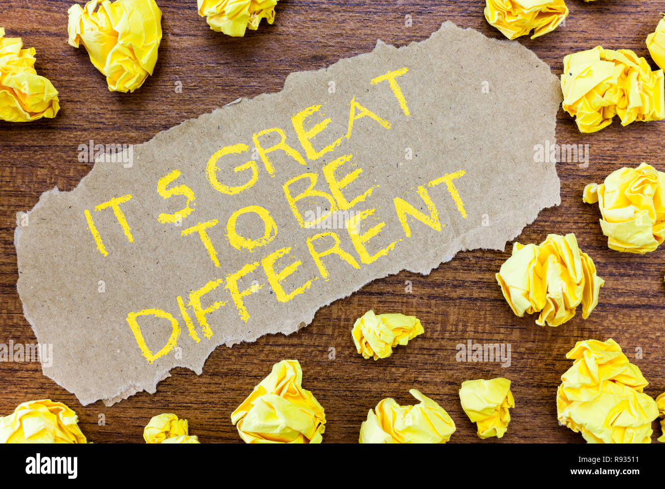 Word writing text It s is Great To Be Different. Business concept for ...