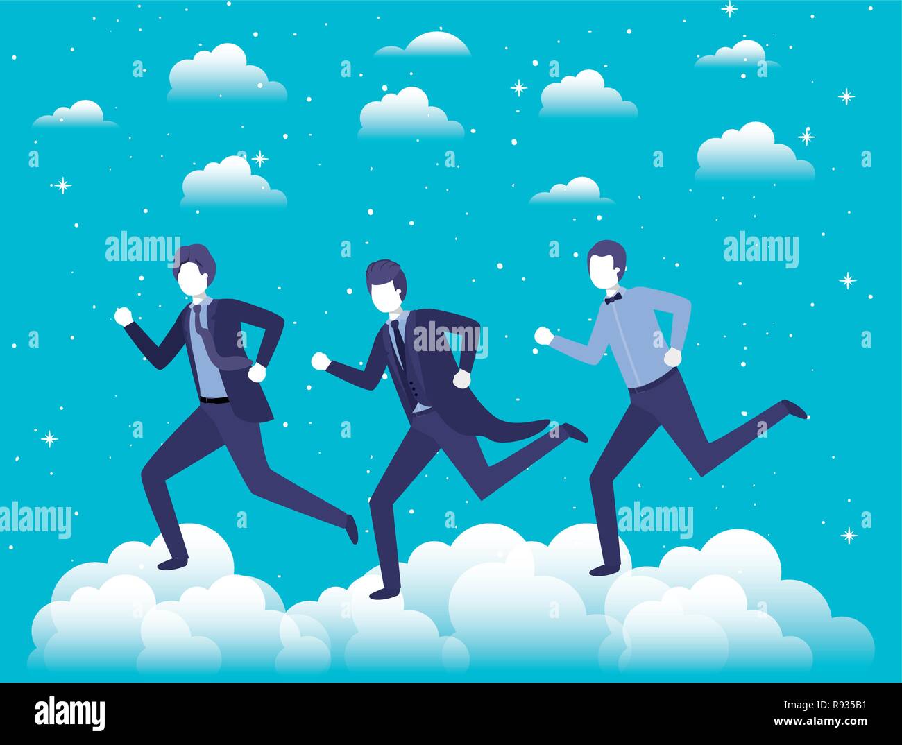 Compete competing competitive competition Stock Vector Images - Alamy