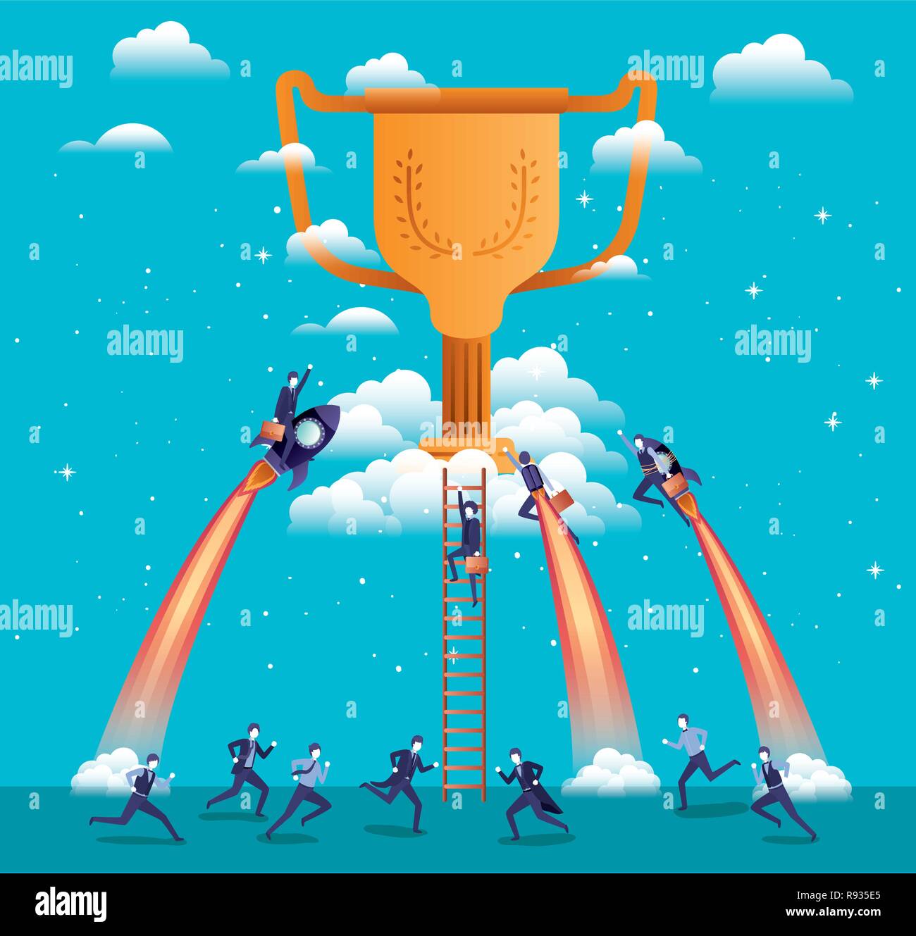 Flying start award Stock Vector Images - Alamy
