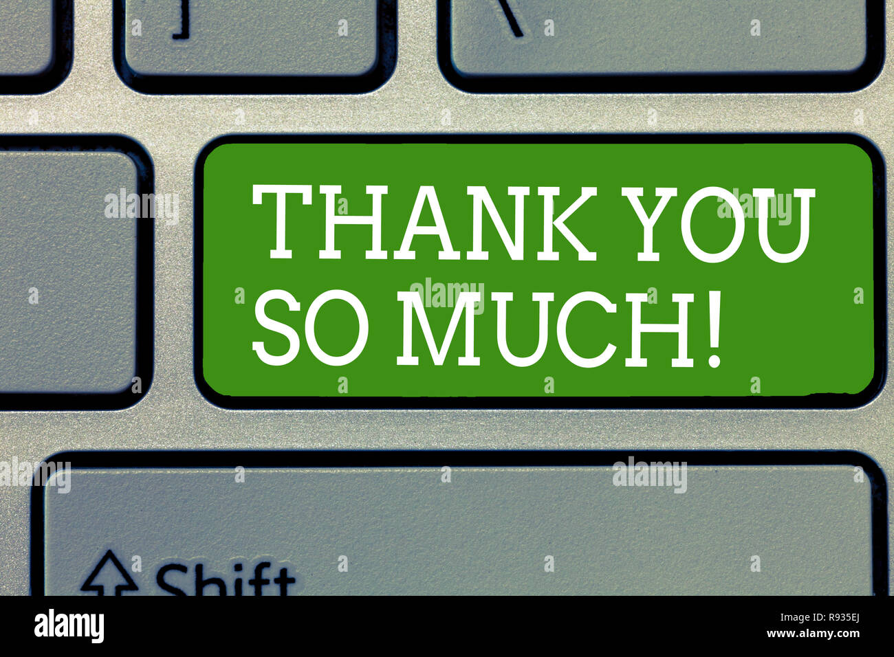 Word writing text Thank You So Much. Business concept for Expression of Gratitude Greetings of ...