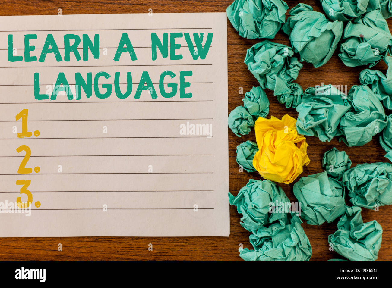 Writing note showing Learn A New Language. Business photo showcasing ...