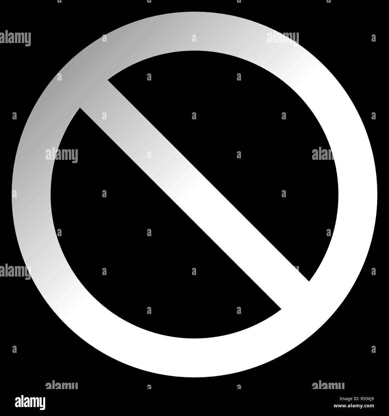 Prohibition sign vector vectors Black and White Stock Photos & Images ...