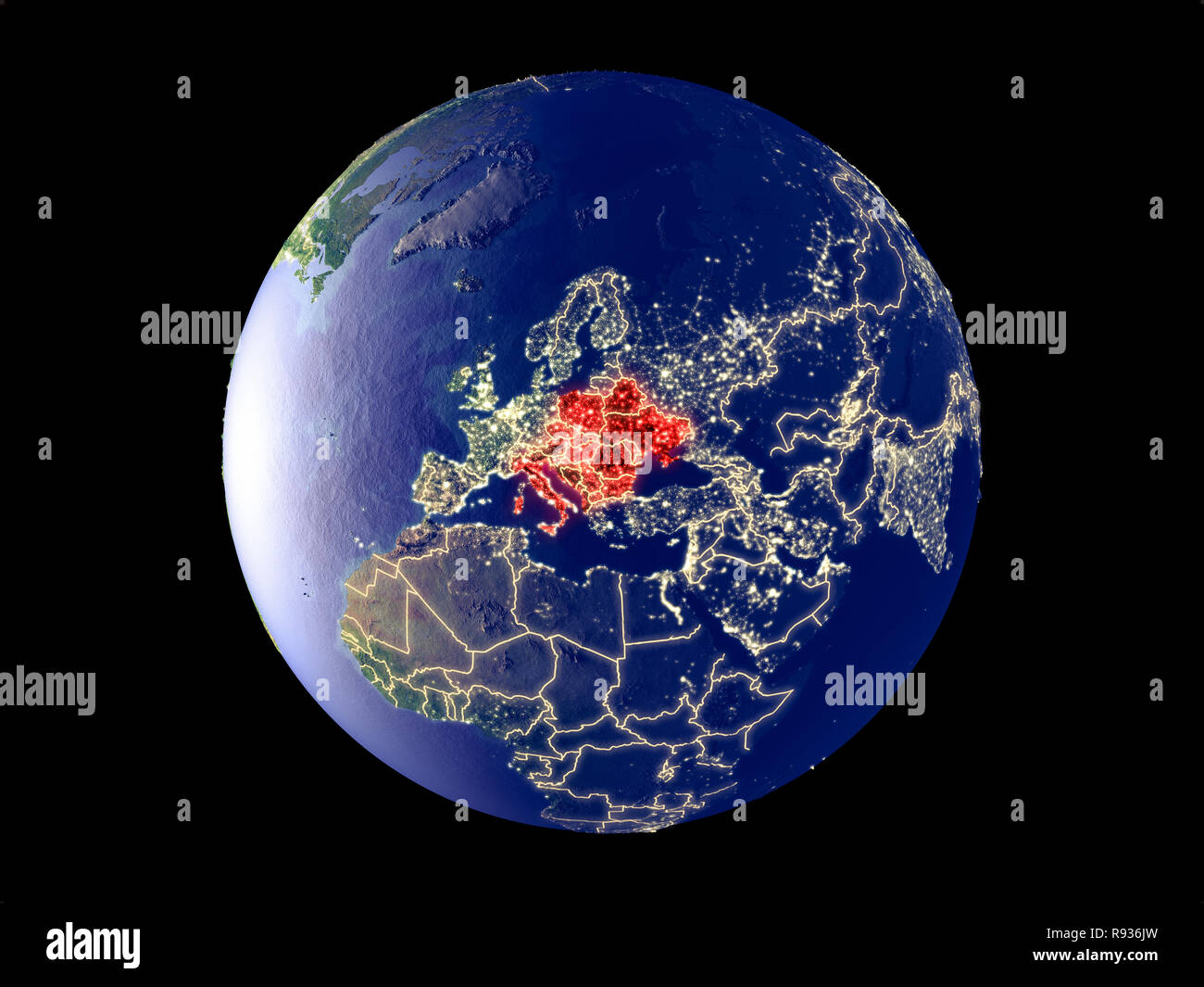 Map satellite states eastern europe hi-res stock photography and images ...