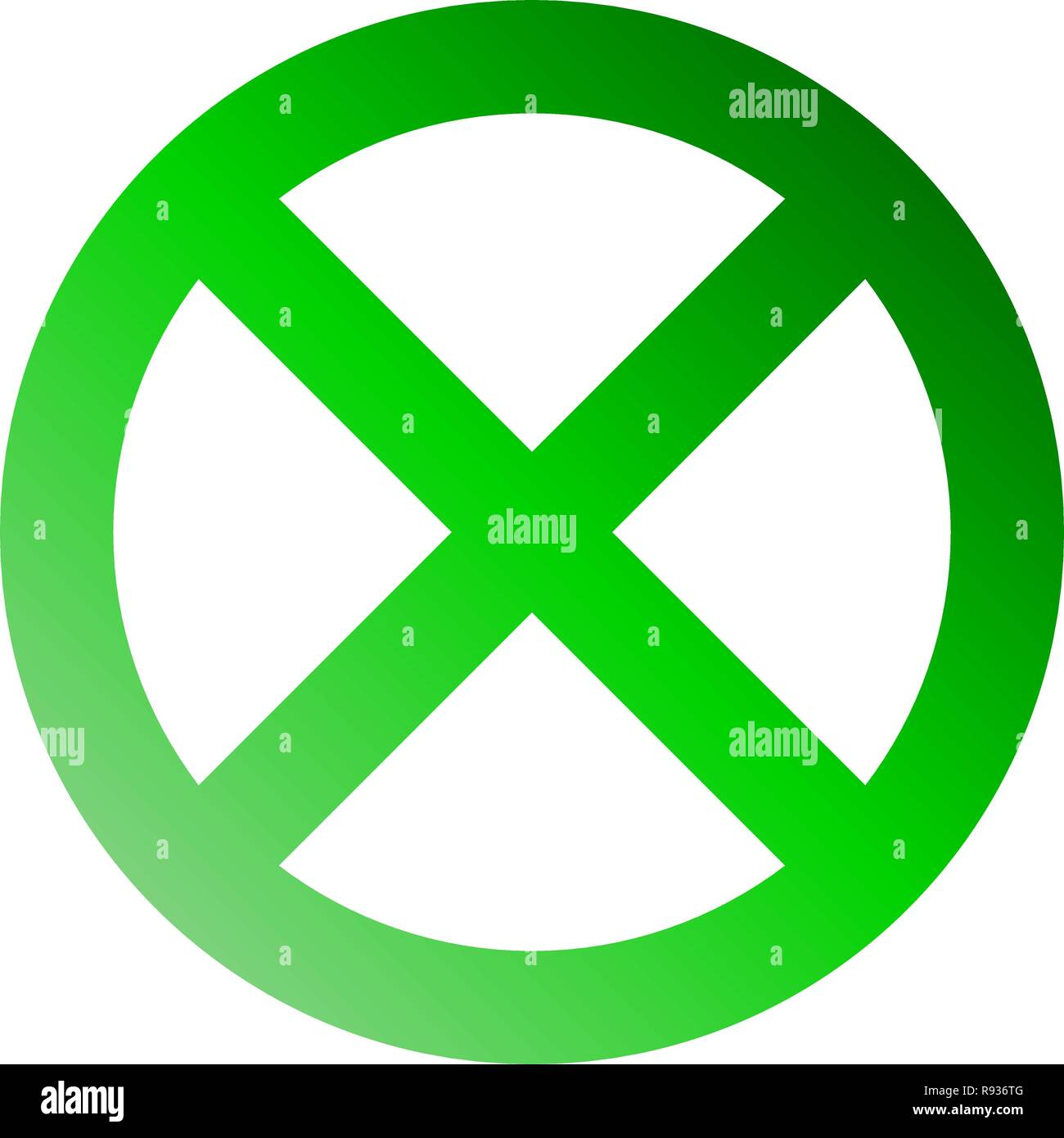 No sign - green thick gradient, isolated - vector illustration Stock ...