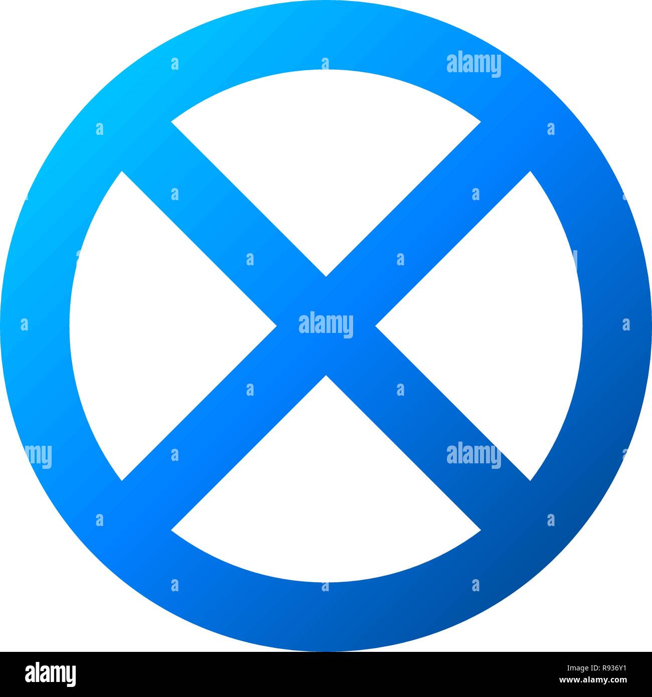 No sign - blue thick gradient, isolated - vector illustration Stock ...