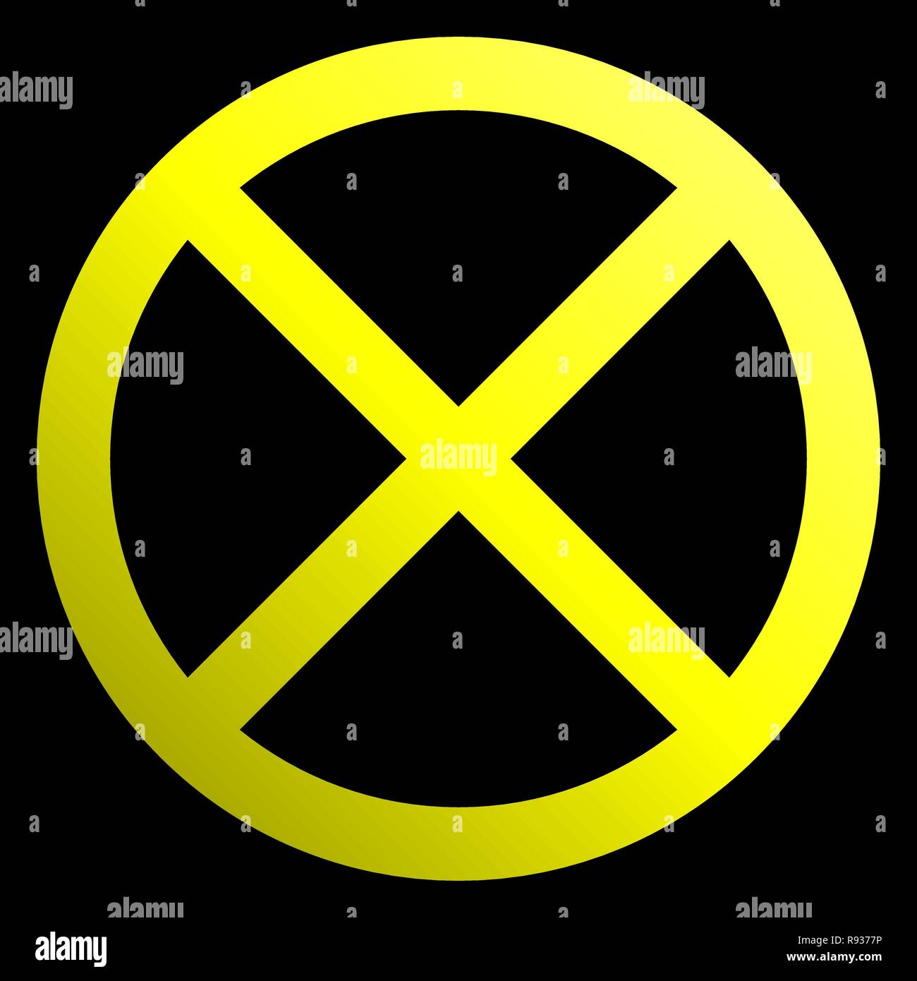 No sign - yellow thin gradient, isolated - vector illustration Stock ...