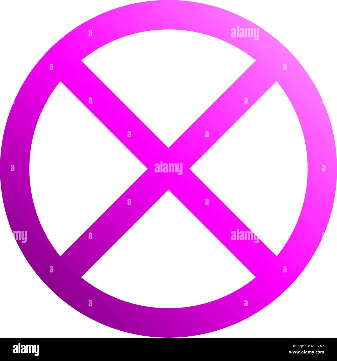 No sign - purple thin gradient, isolated - vector illustration Stock ...