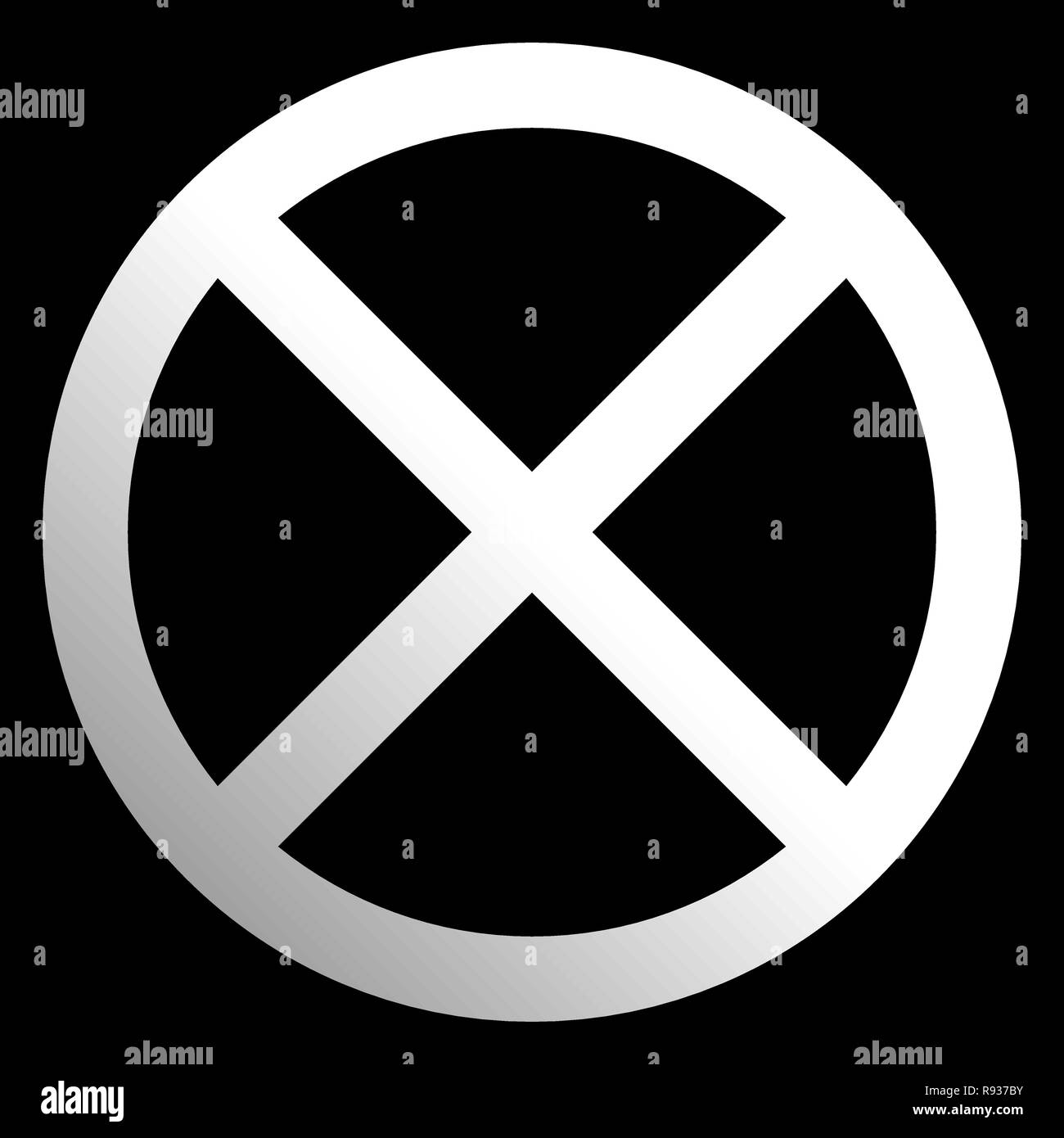 No sign - white thin gradient, isolated - vector illustration Stock ...