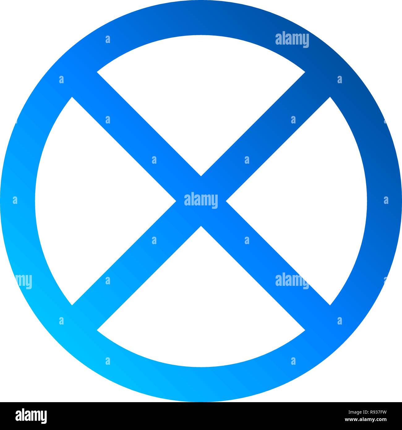 No sign - blue thin gradient, isolated - vector illustration Stock ...