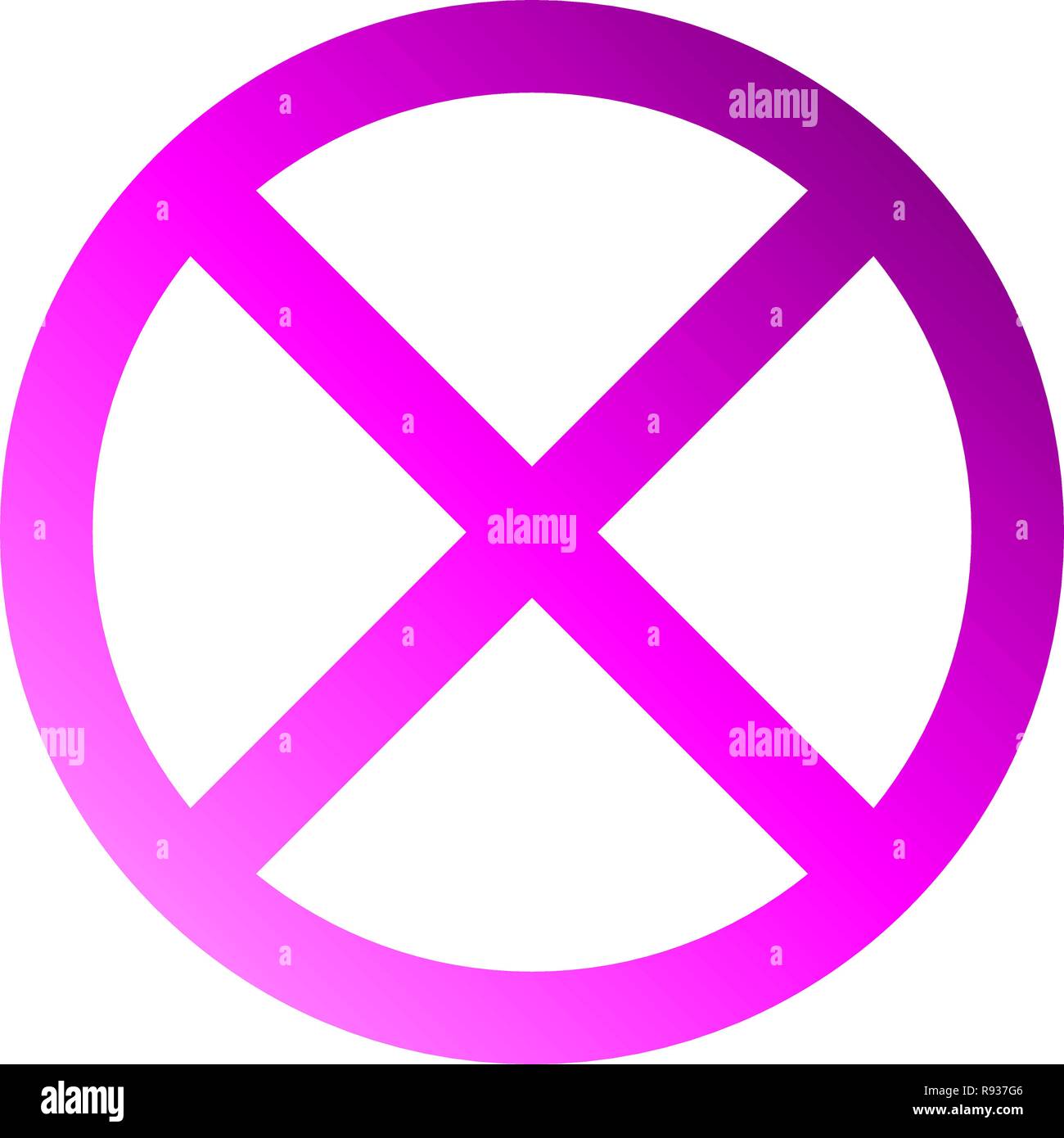 No sign - purple thin gradient, isolated - vector illustration Stock ...