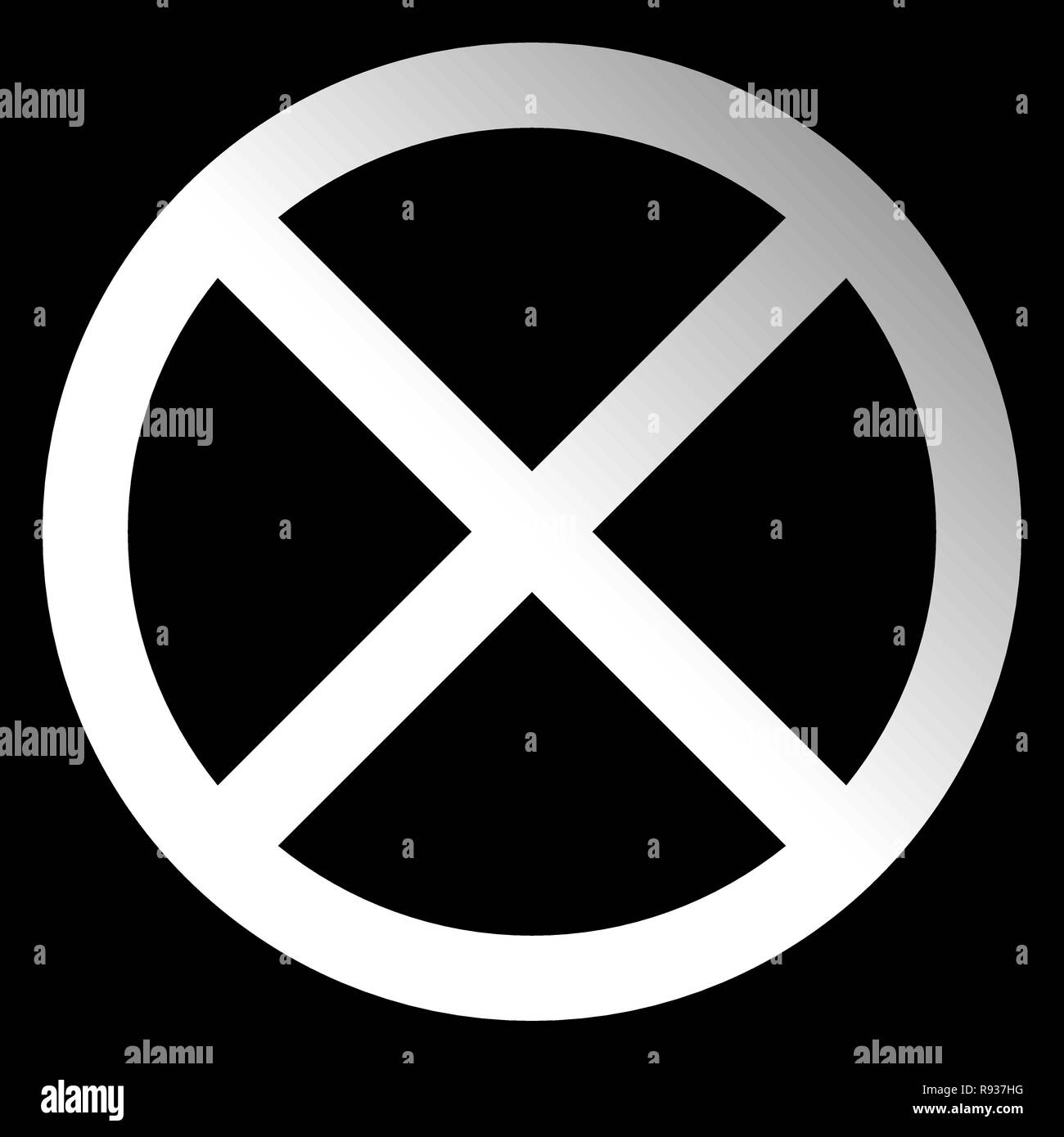 No sign - white thin gradient, isolated - vector illustration Stock ...