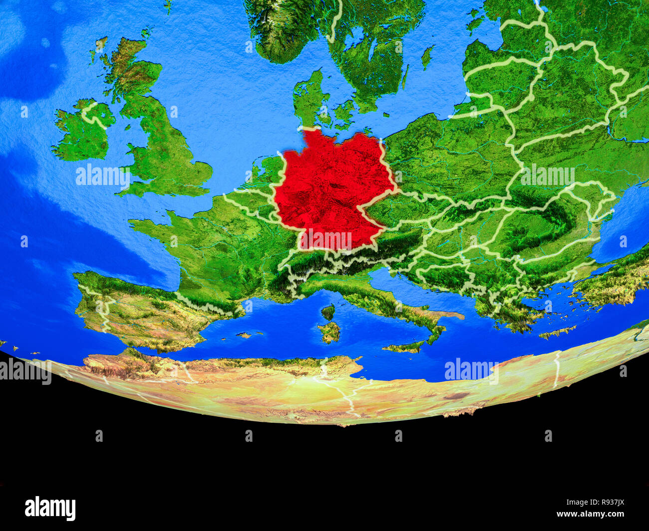 Political map europe countries german hi-res stock photography and ...