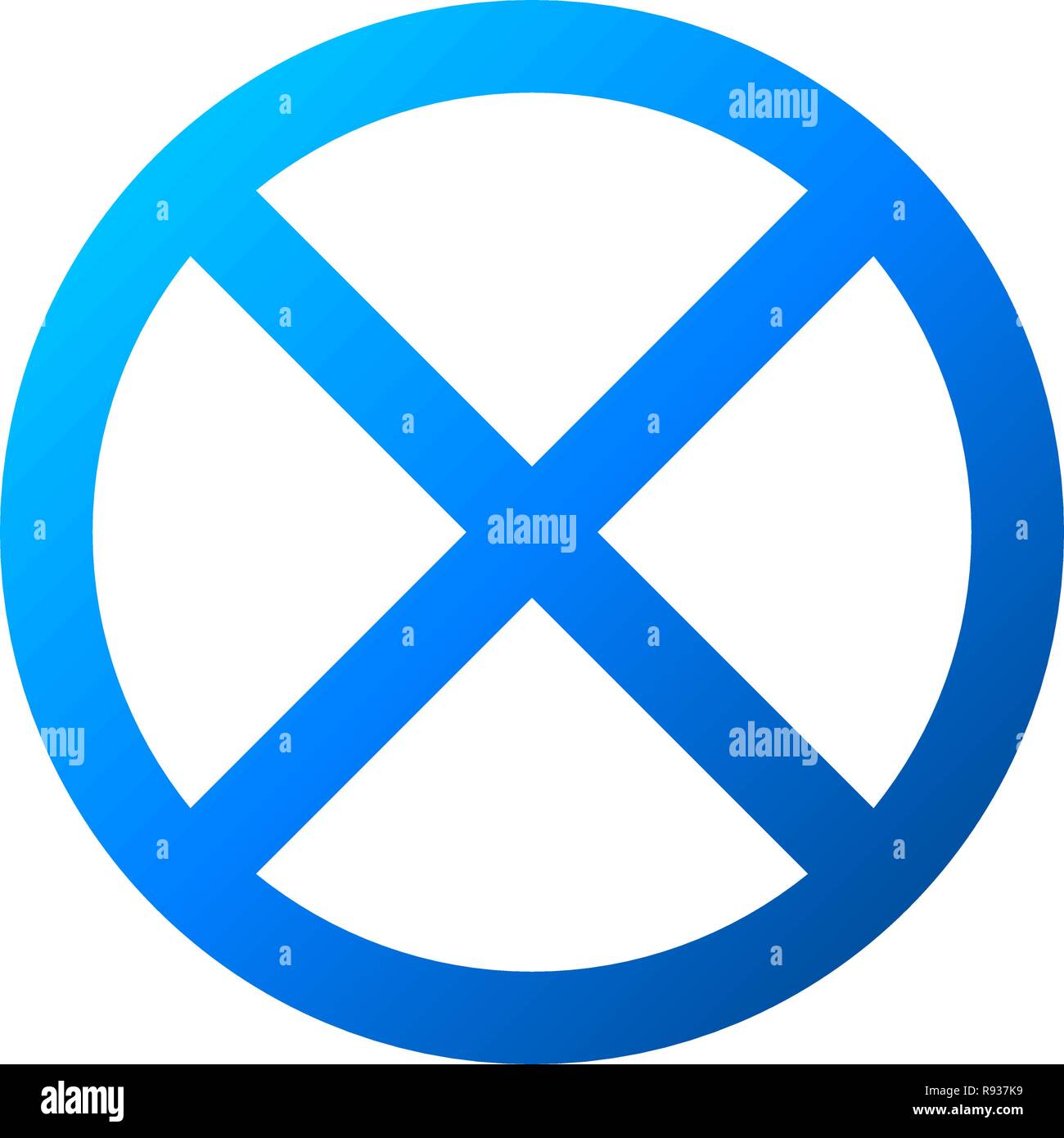 No sign - blue thin gradient, isolated - vector illustration Stock ...