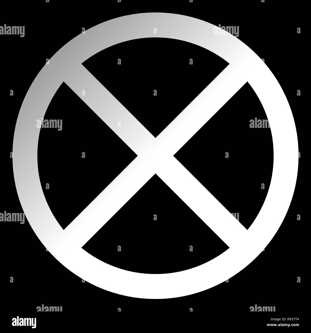 No sign - white thin gradient, isolated - vector illustration Stock ...