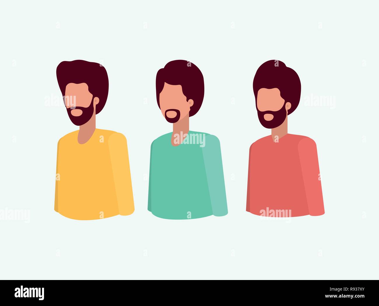 group of young men avatars characters Stock Vector Image & Art - Alamy