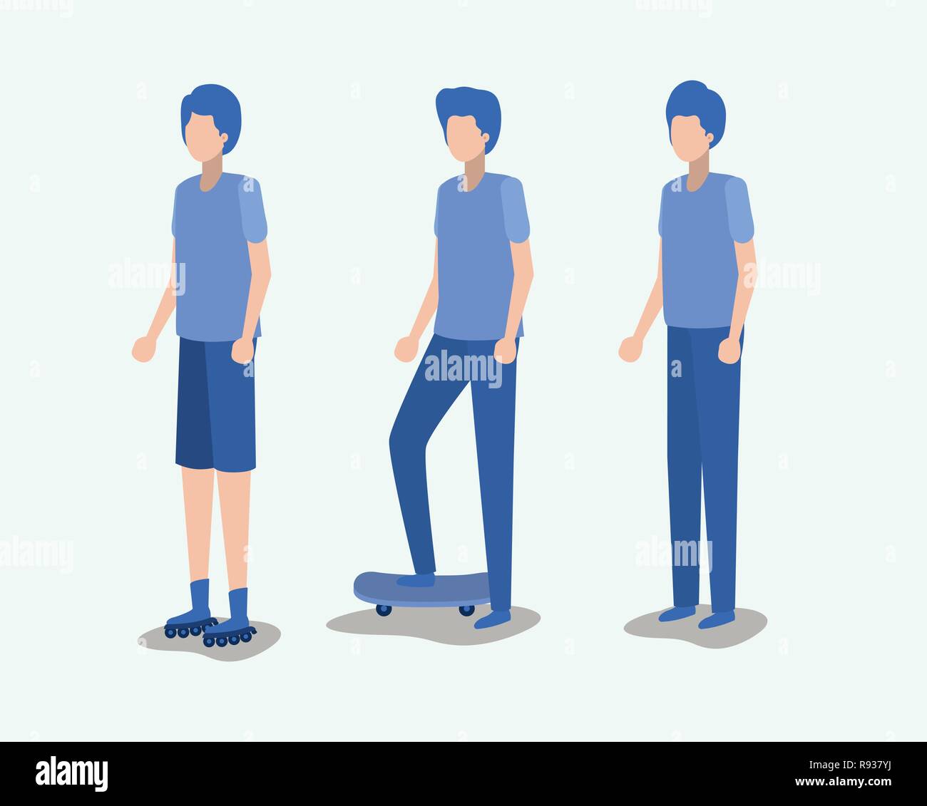 group of young men avatars characters Stock Vector Image & Art - Alamy