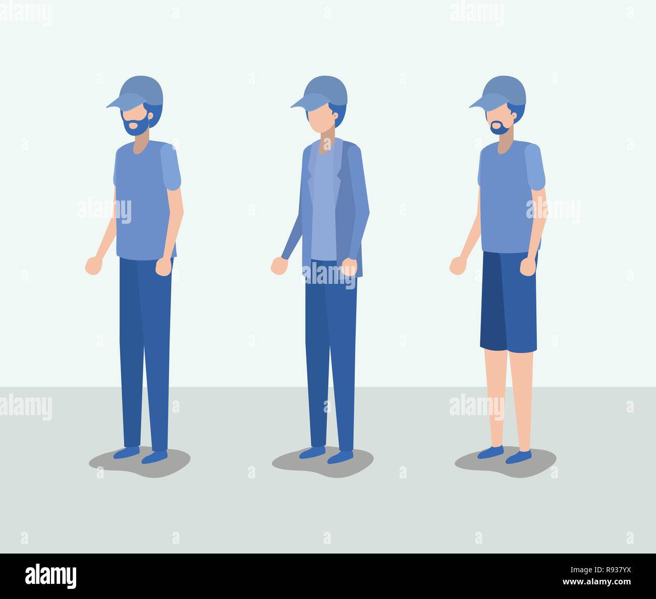 group of young men avatars characters Stock Vector Image & Art - Alamy