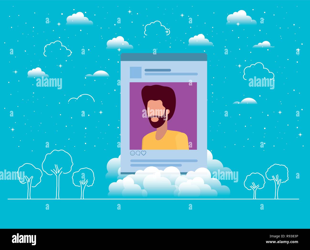 social media man acount template Stock Vector Image & Art - Alamy