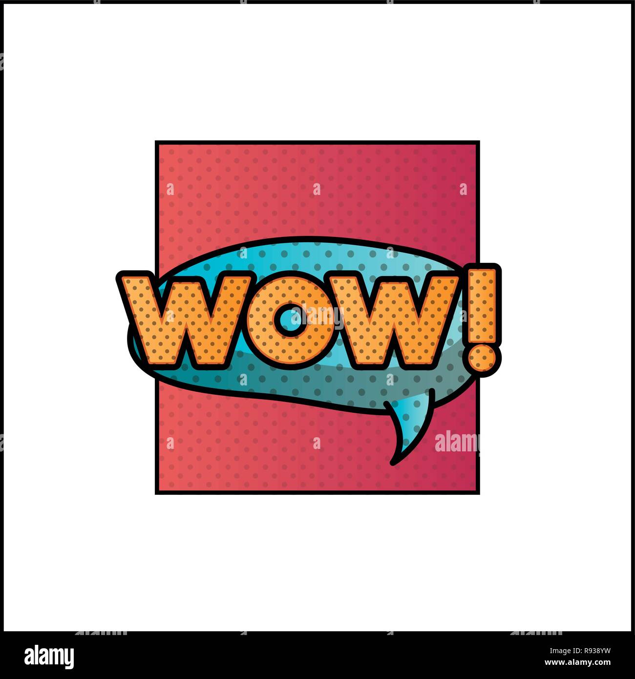 expression bubble with wow pop art style Stock Vector Image & Art - Alamy