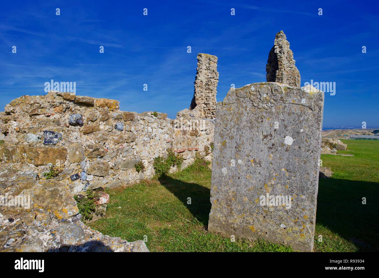 St Mary's Church, Reculver, Kent, England Stock Photo - Alamy