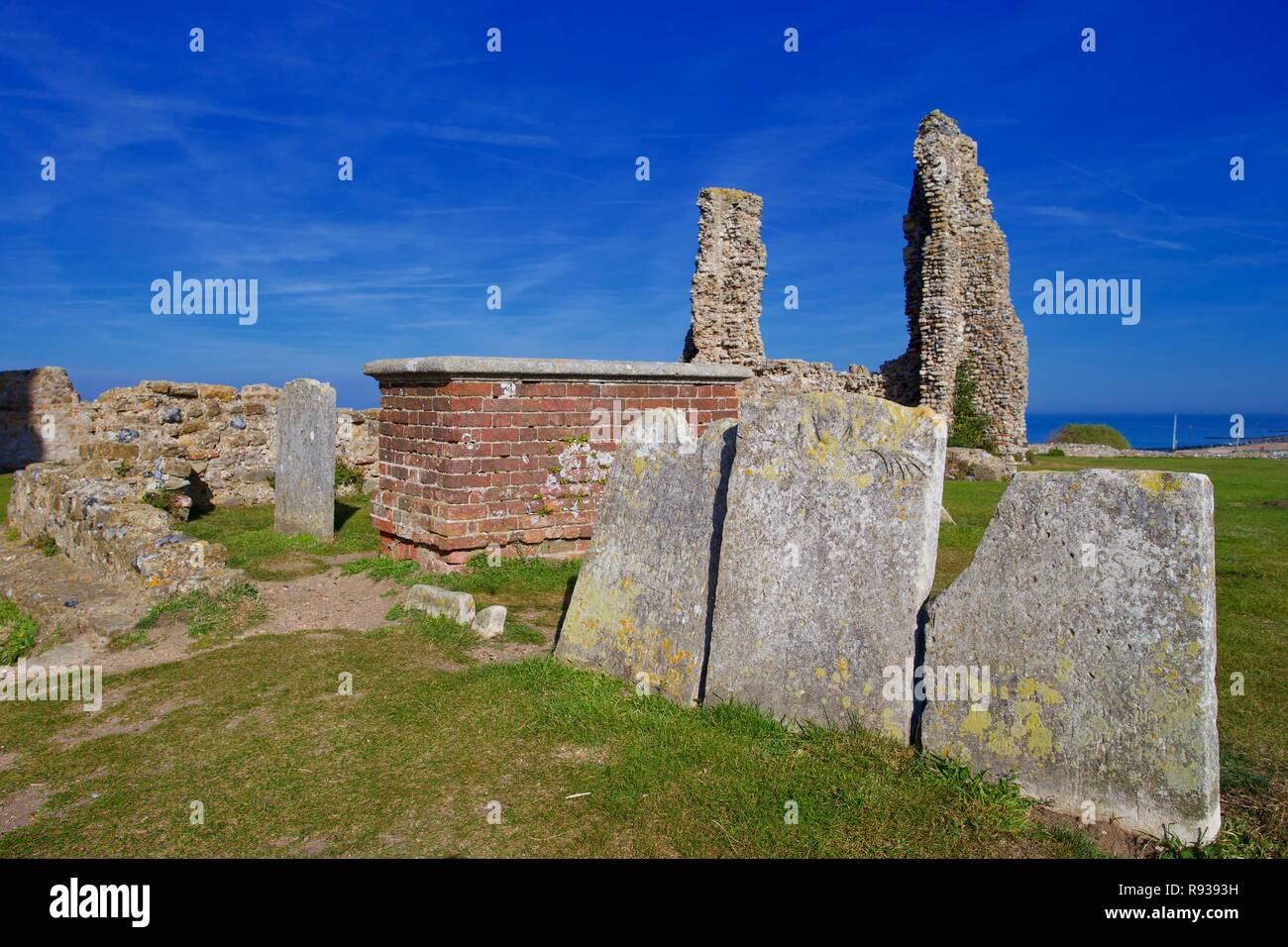 St Mary's Church, Reculver, Kent, England Stock Photo - Alamy