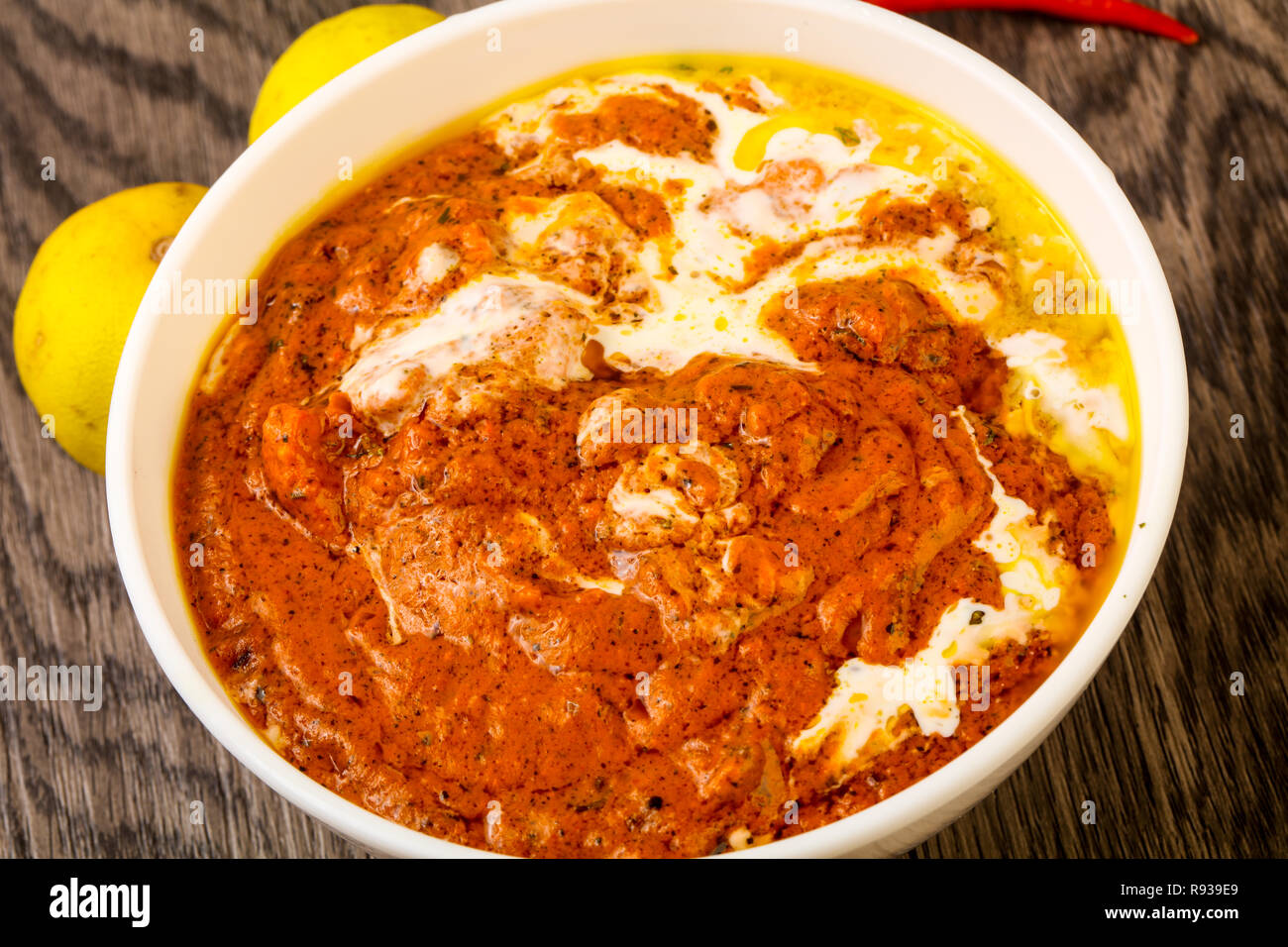 Indian traditional cuisine - Butter chicken with cream Stock Photo - Alamy