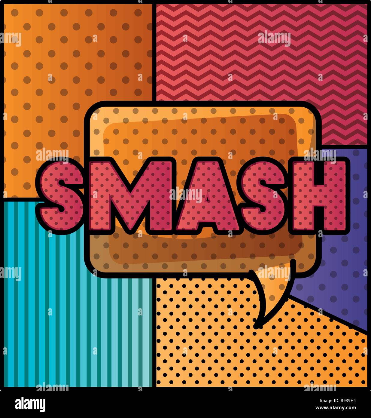 expression bubble with smash pop art style Stock Vector Image & Art - Alamy