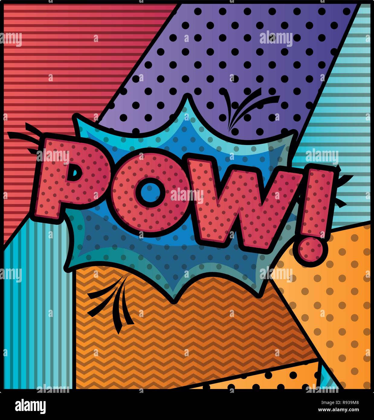 expression bubble with pow pop art style Stock Vector Image & Art - Alamy