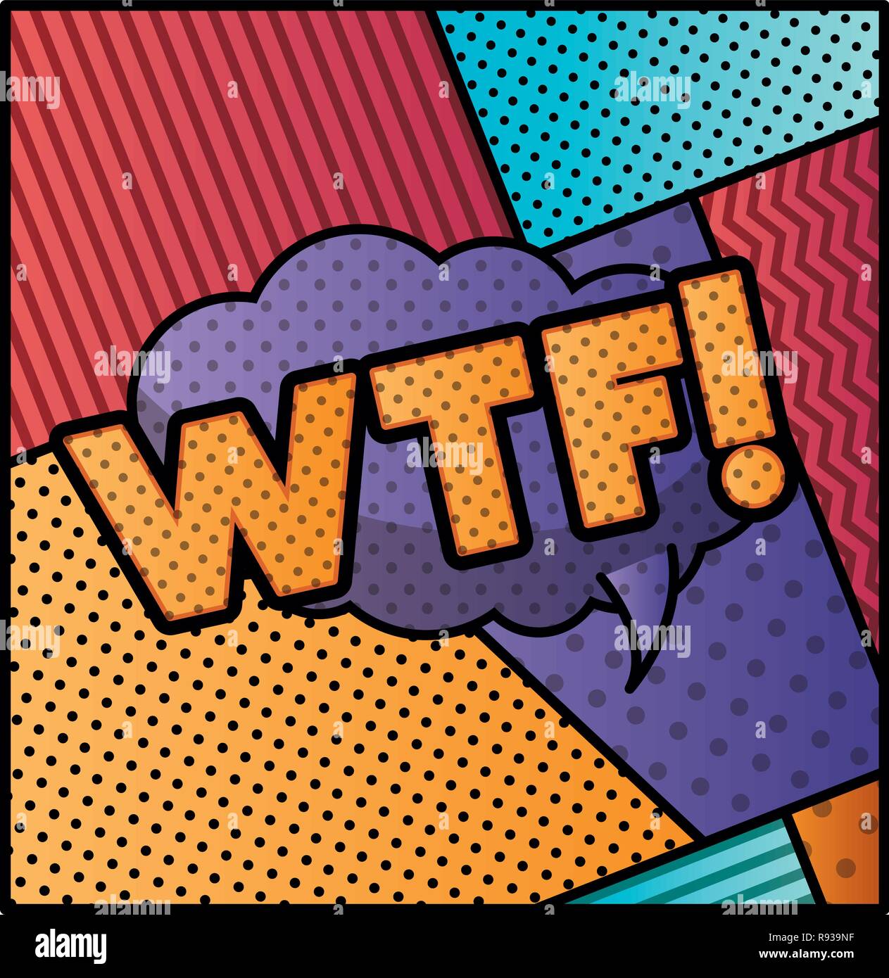 expression bubble with wtf pop art style Stock Vector Image & Art - Alamy