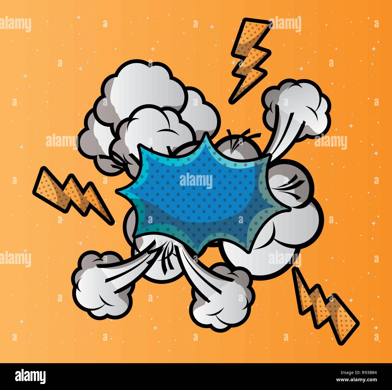 expression cloud with smoke pop art style Stock Vector Image & Art - Alamy