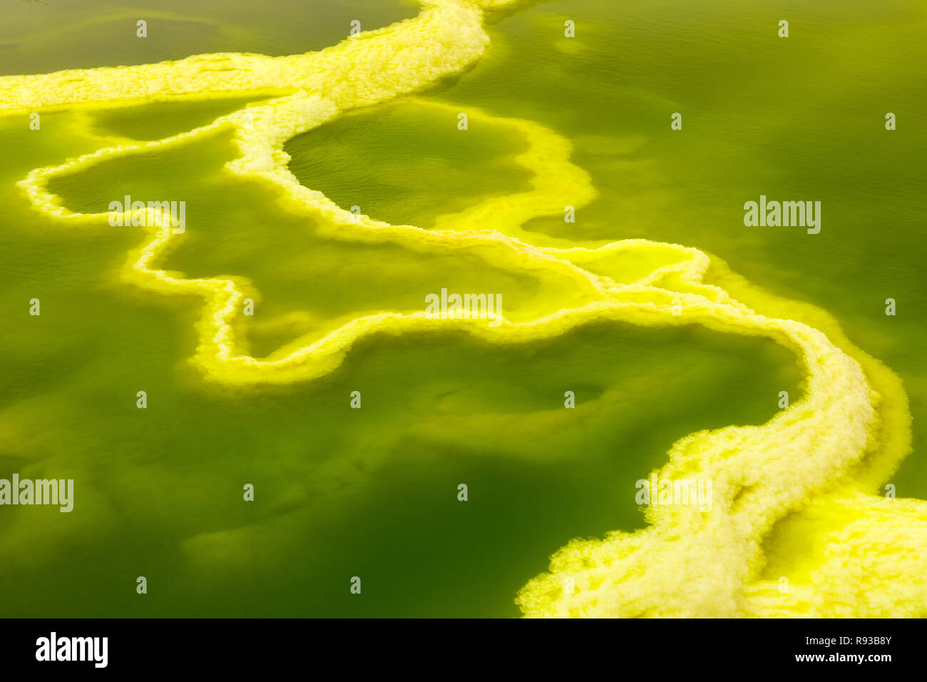 Colourful springs of acid in Dallol, hottest place on earth, Danakil ...