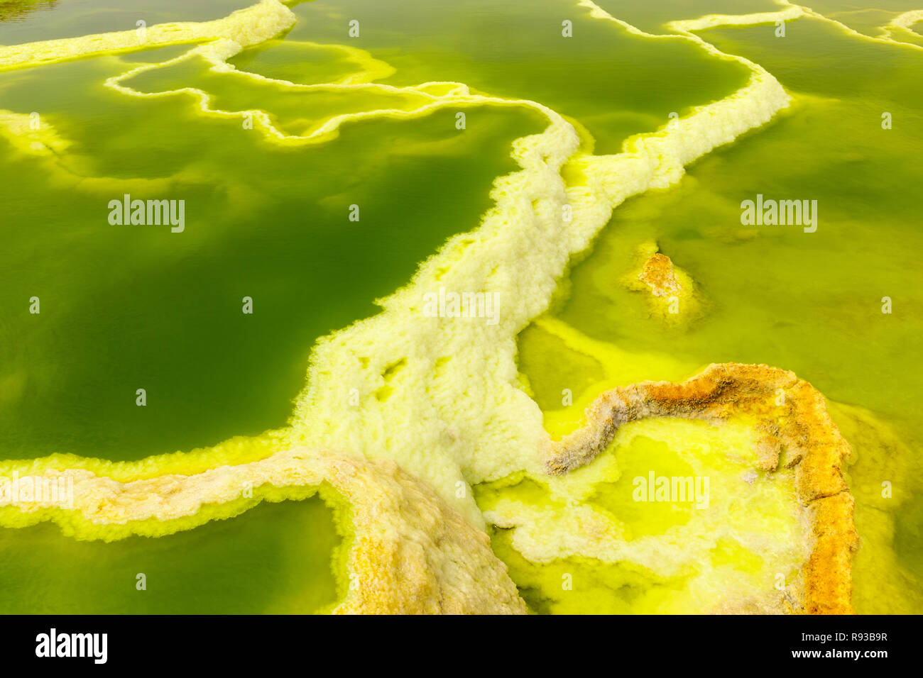 Colourful springs of acid in Dallol, hottest place on earth, Danakil ...