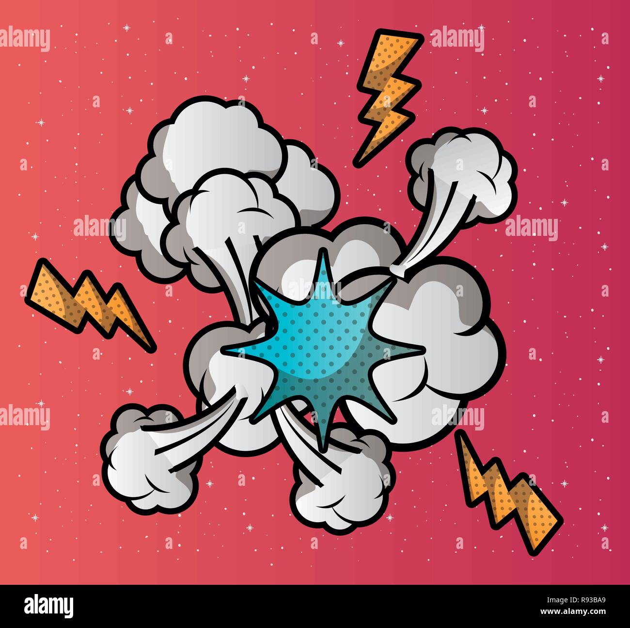 expression cloud with smoke pop art style Stock Vector Image & Art - Alamy